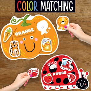 French Color Matching Activity for Kids, Toddler Color Printables ...