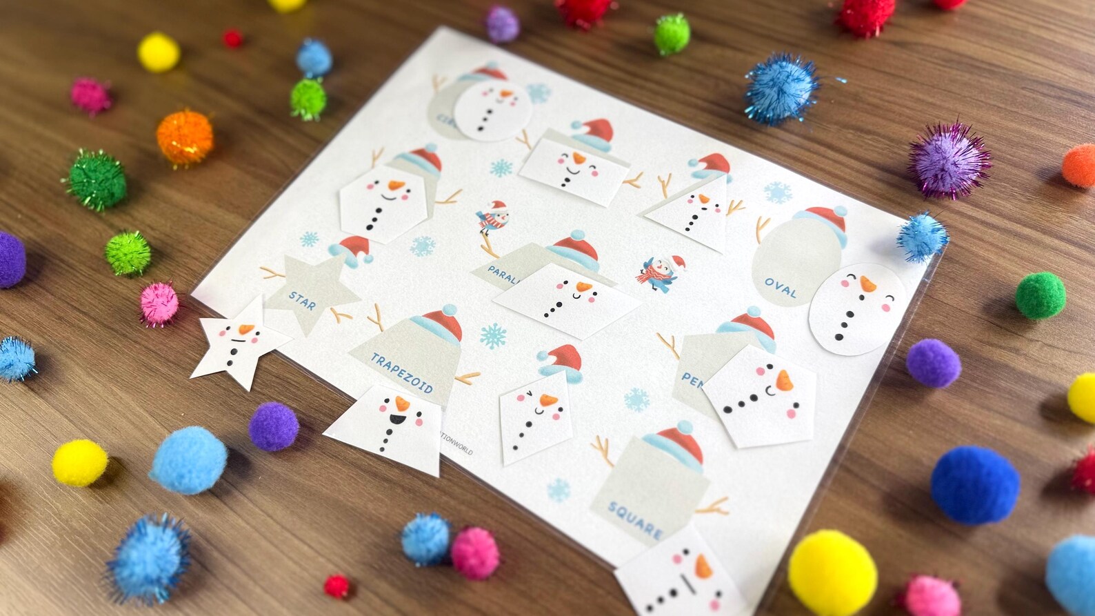 Snowman Shapes Printable, Christmas Shape Activities for Kids ...