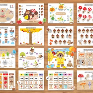 Fall Busy Book Printable, Autumn Learning Binder for Toddlers ...