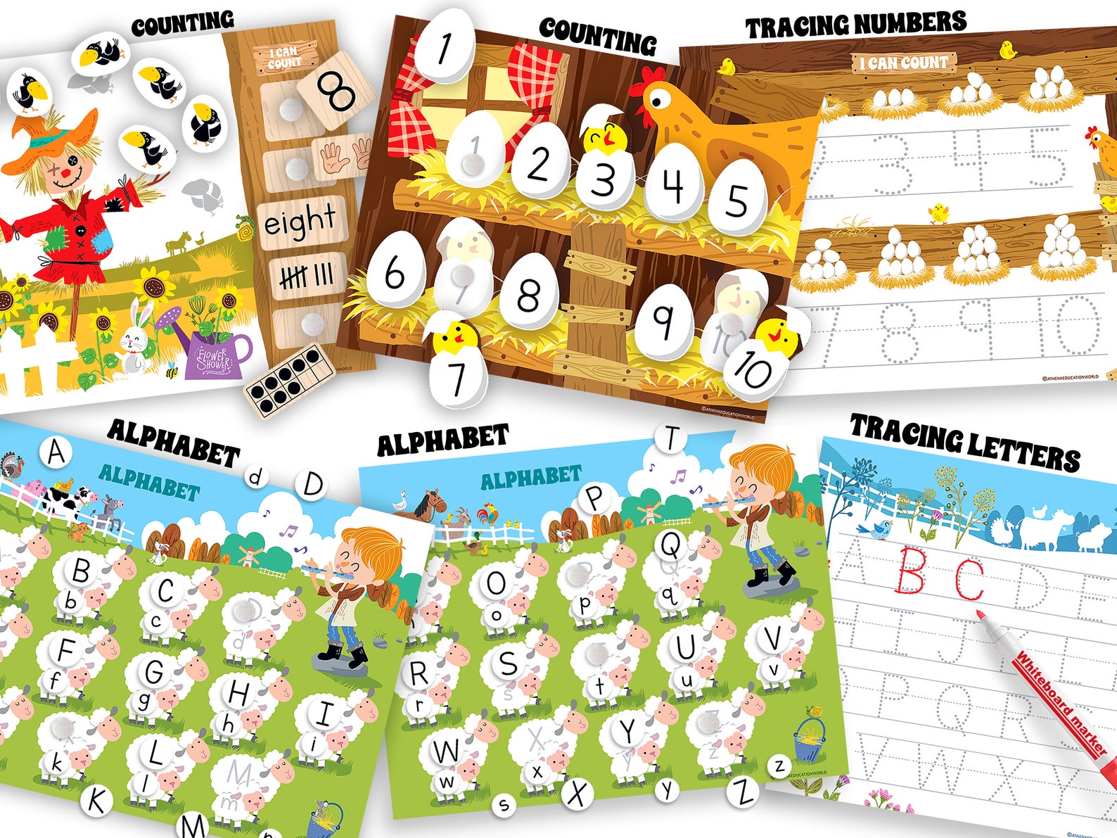 Farm Busy Book Printable, Toddler Activities, Preschool Learning Binder ...