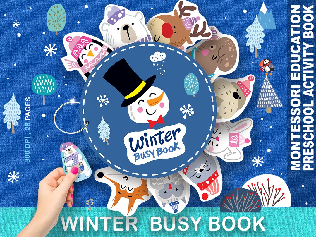 Circular Winter Printable Busy Book, Preschool Curriculum Learning ...