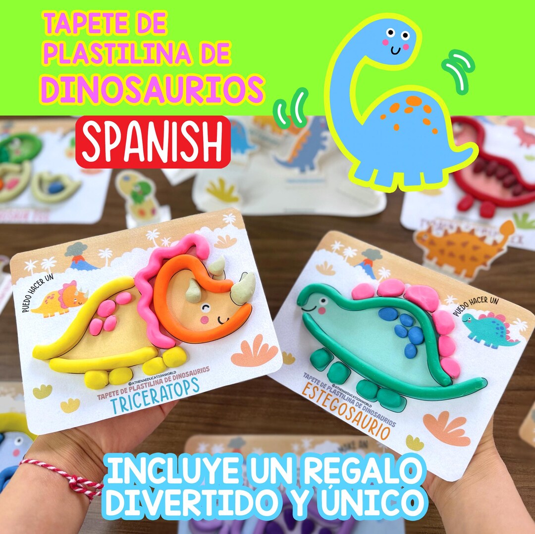 Spanish Dinosaur Playdough Mats Printable,preschool Dinosaur Activity ...