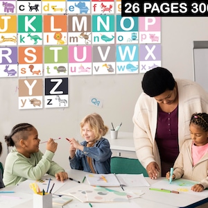 Alphabet Poster Printable Large Format for Classroom Use, Educational ...