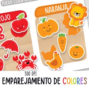 Spanish Color Matching Worksheets, Sorting Colors in Jars, Color ...