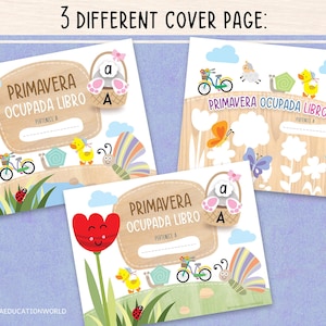 Spanish Spring Busy Book for Toddler,printable Preschool Learning ...