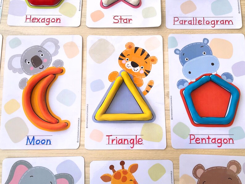 Playdough Mats for Kids Learning Shapes Printable,fun Sensory Activity ...