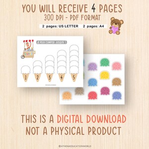 French Montessori Counting Worksheet, Number Tracing Activity ...