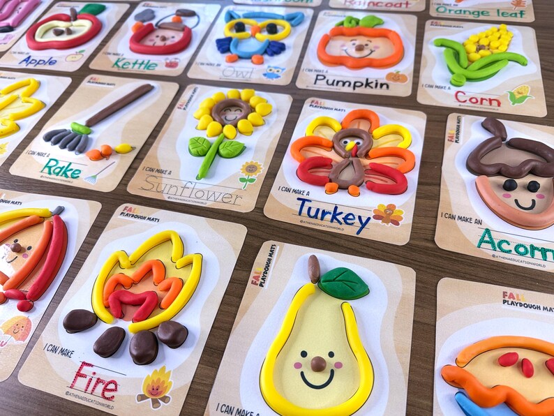 Fall Playdough Mats Printable,autumn Fine Motor Activities for Kids ...