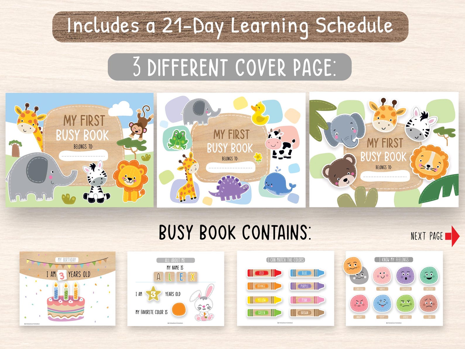 Toddler Busy Book, Preschool Curriculum Printable, Quiet Book Binder ...