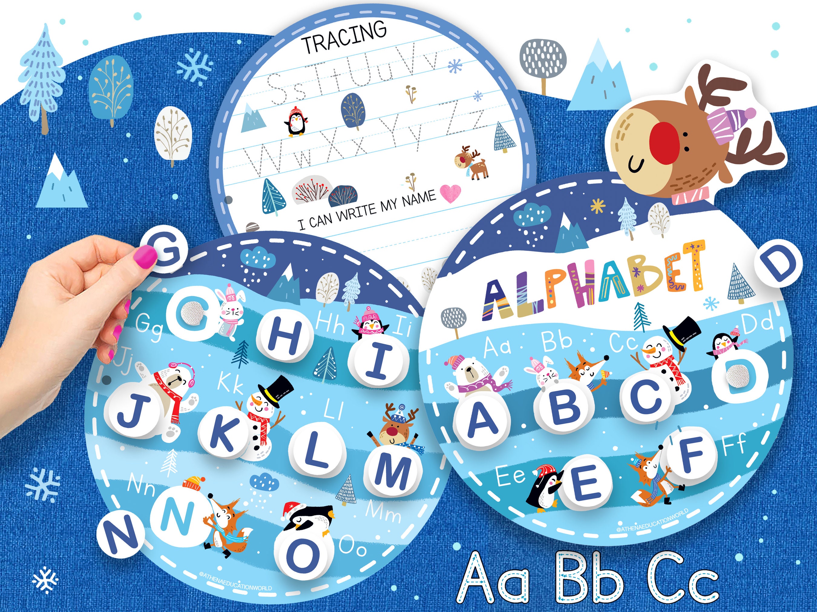 Circular Winter Printable Busy Book, Preschool Curriculum Learning ...