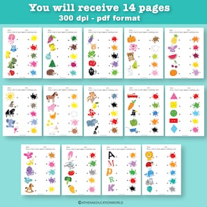 Color Matching Worksheet Activity, Printable Matching Worksheets, Color ...