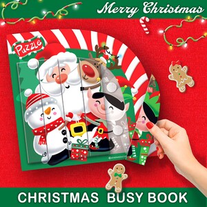 Christmas Busy Book for Toddler Printable Homeschool Preschool Learning ...
