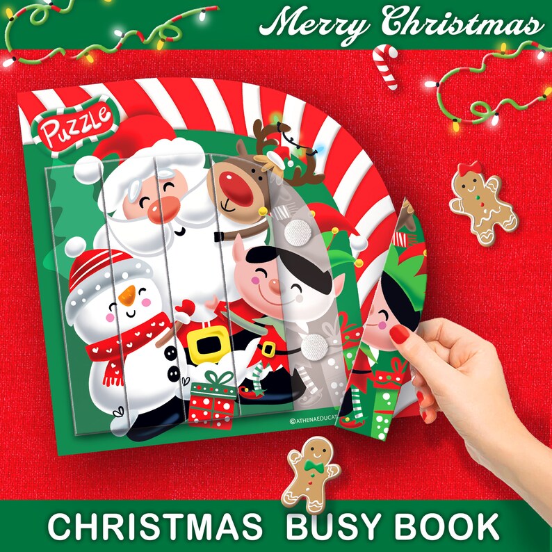 Christmas Busy Book for Toddler Printable Homeschool Preschool Learning ...