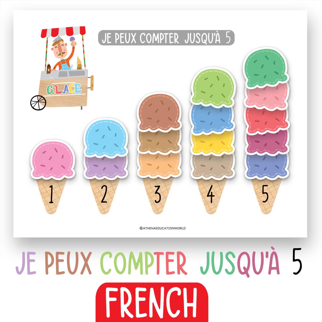 French Montessori Counting Worksheet, Number Tracing Activity ...