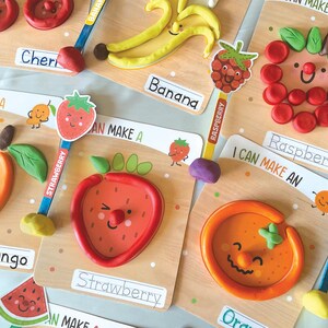 Playdough Mats Fruits Printable, Fun Activity for Kids, Learn Fruits ...