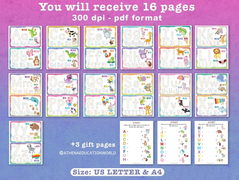 Alphabet Playdough Mats for Kids, Toddler Letter Tracing Mats ...