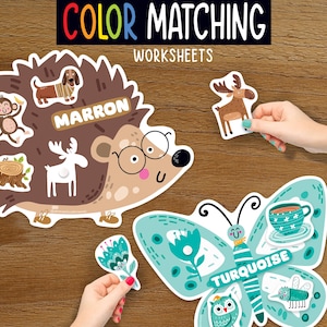 French Color Matching Activity for Kids, Toddler Color Printables ...