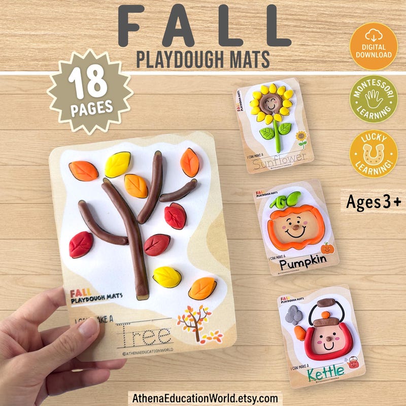 Playdough Mat Autumn - Etsy