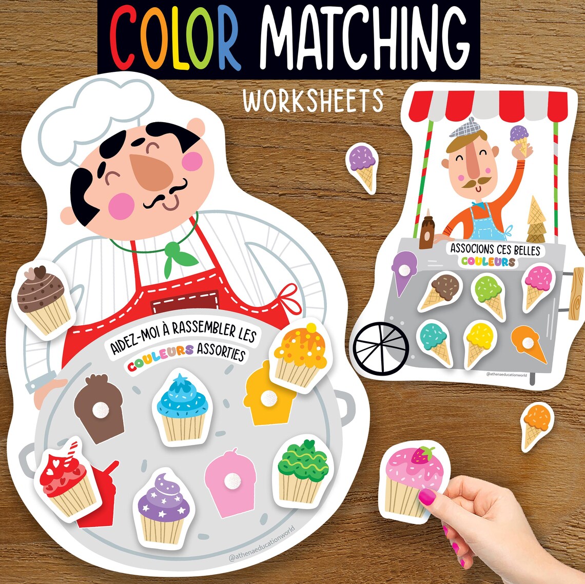 French Color Matching Activity for Kids, Toddler Color Printables ...