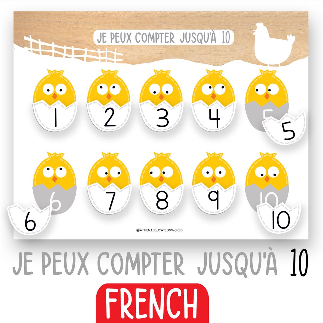French Counting Worksheet, Numbers Activity, Homeschool Math Practice ...