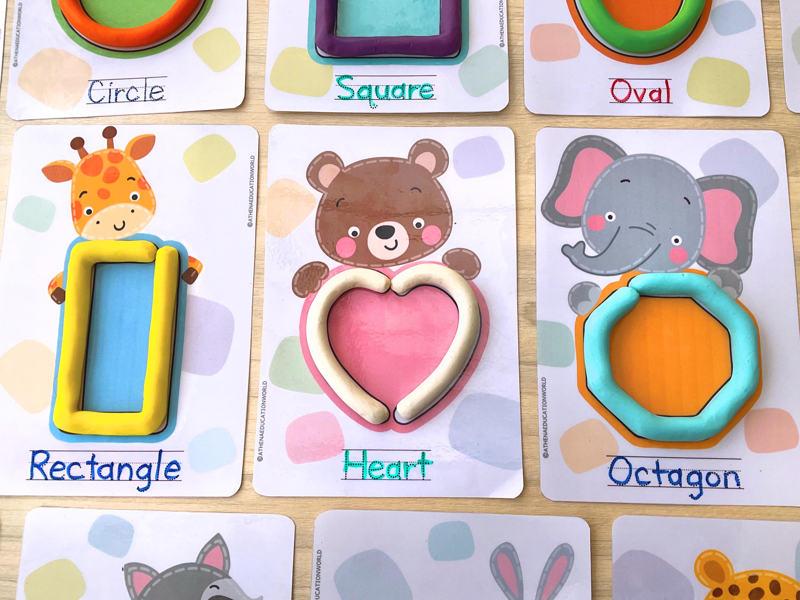 Playdough Mats for Kids Learning Shapes Printable,fun Sensory Activity ...