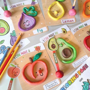 Playdough Mats Fruits Printable, Fun Activity for Kids, Learn Fruits ...