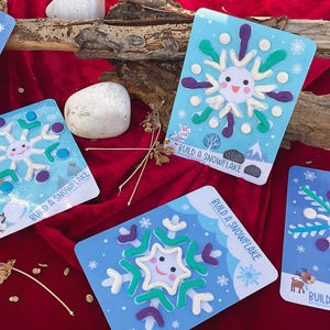 Build a Snowflake Playdough Mat Printable,snowflakes Play Dough Mats ...