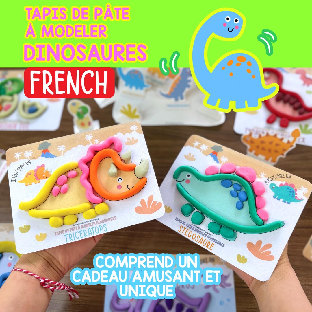 French Dinosaur Playdough Mats Printable,preschool Dinosaur Activity ...