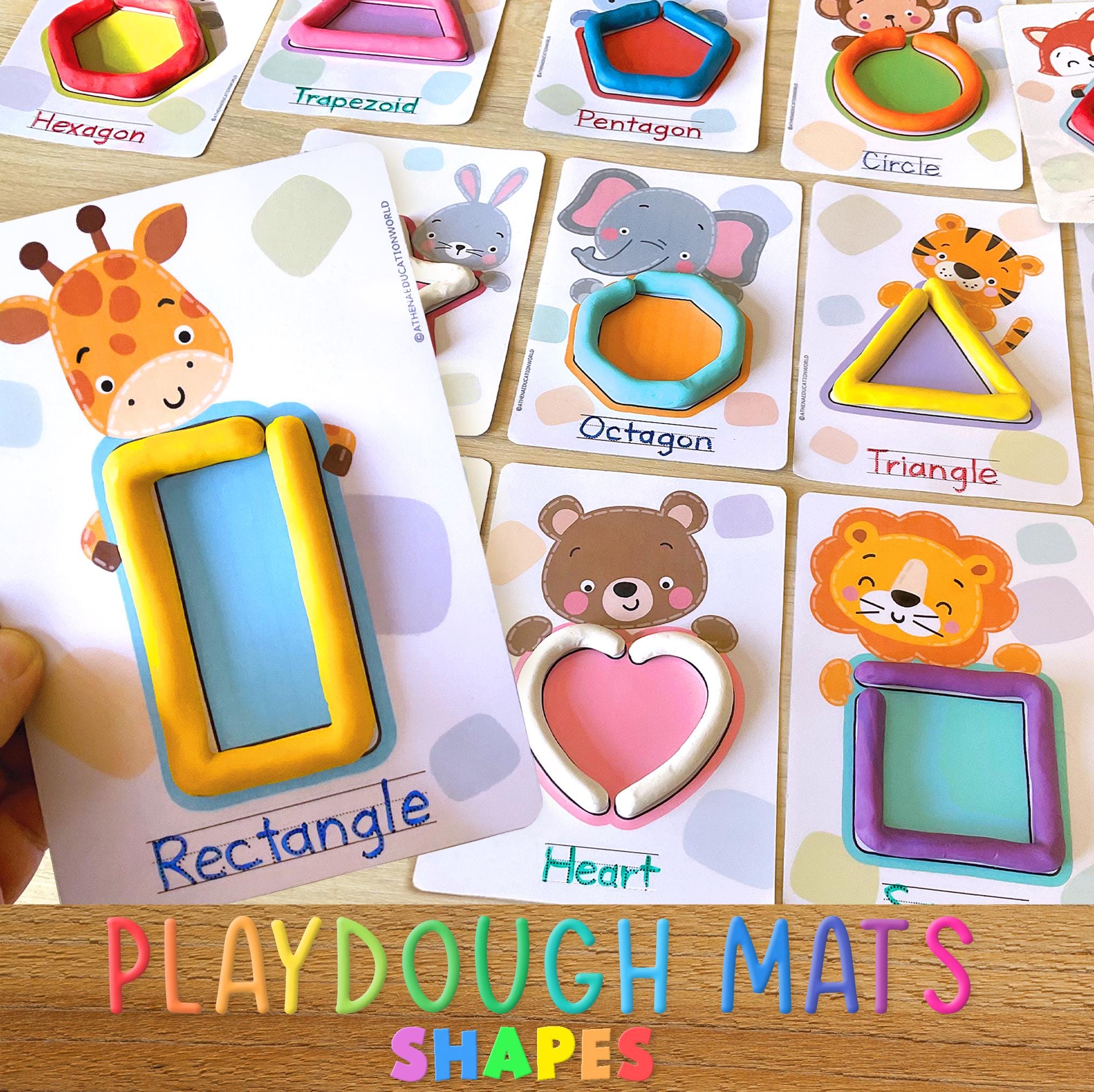 Playdough Mats for Kids Learning Shapes Printable,fun Sensory Activity ...