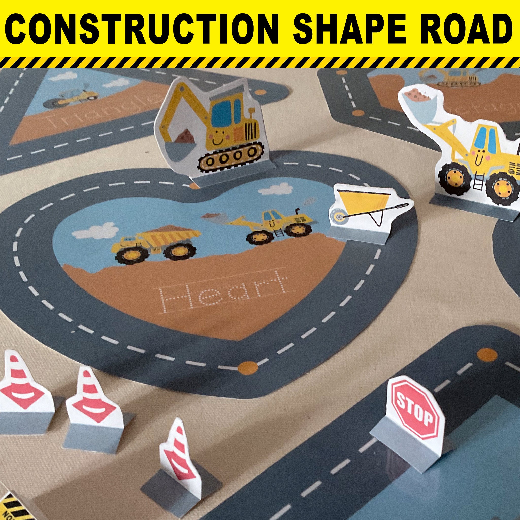 Construction Shapes Activity, Shapes Printable Worksheet, Learning ...