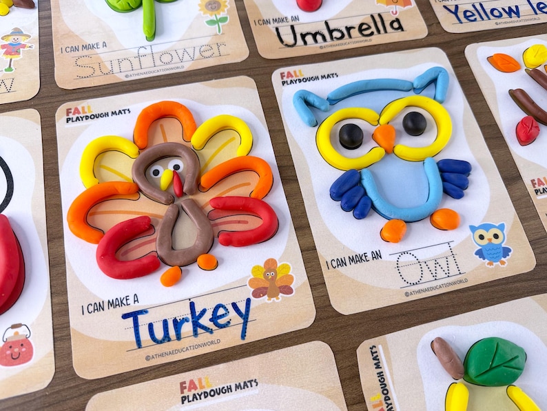Fall Playdough Mats Printable,autumn Fine Motor Activities for Kids ...