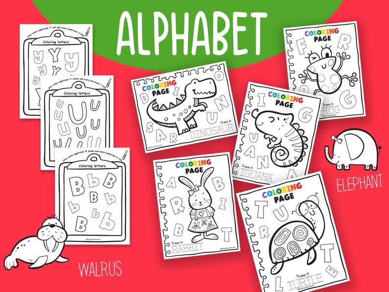 Preschool Pre-k + Kindergarten Alphabet Bundle, +300 Pages Printable ...