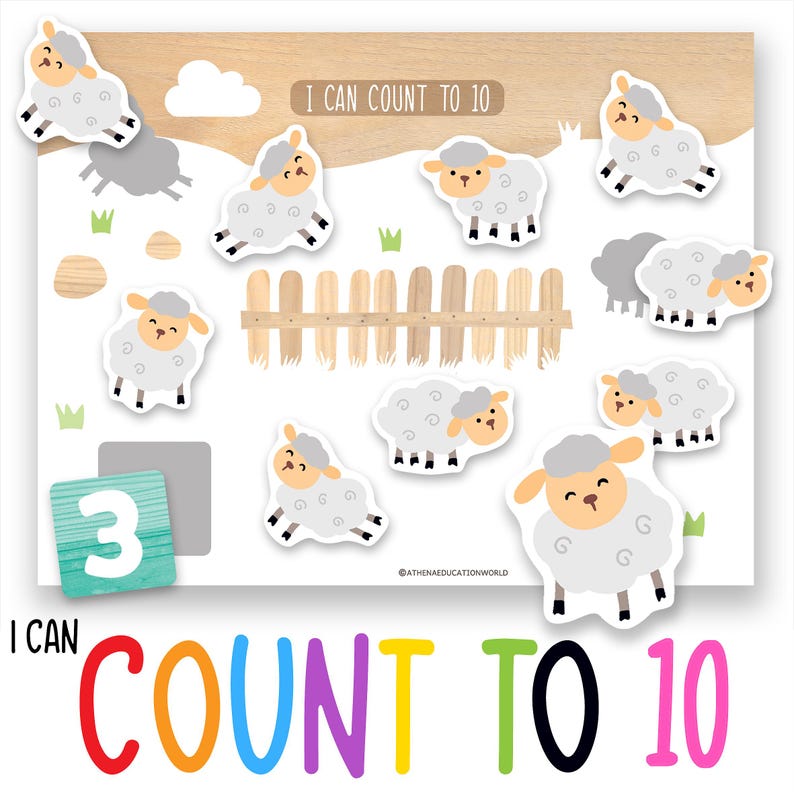 Montessori Counting Sheep Activity Printable,numbers Activity,toddler ...