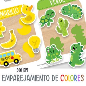 Spanish Color Matching Worksheets, Sorting Colors in Jars, Color ...