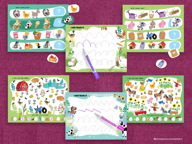 Farm Busy Book Printable Kids Farm Educational Activity Book - Etsy