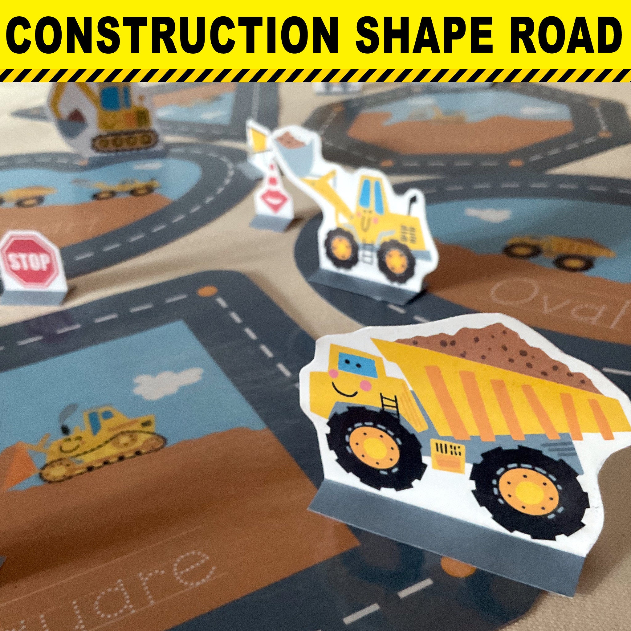 Construction Shapes Activity, Shapes Printable Worksheet, Learning ...
