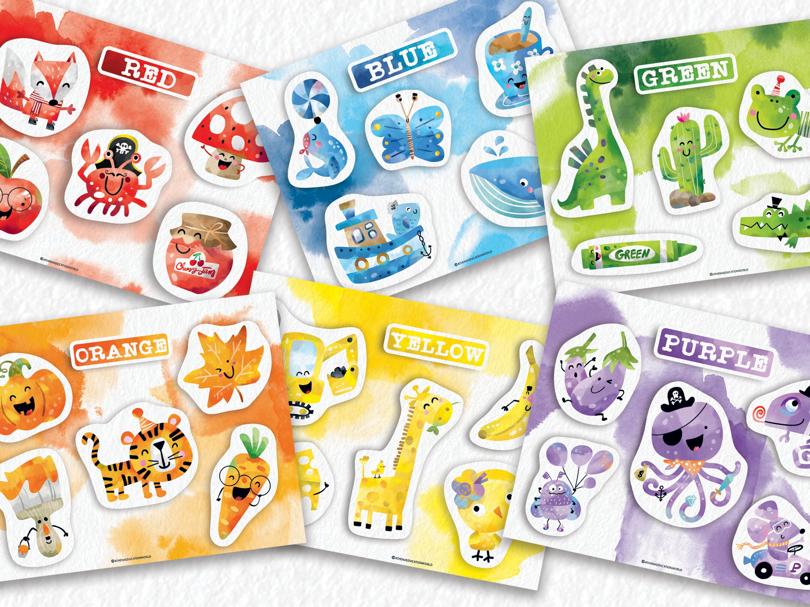 Watercolor Color Matching Worksheets, Sorting Colors,color Sorting ...