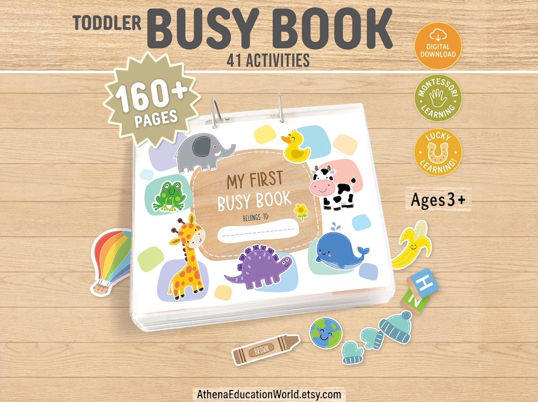 Toddler Busy Book, Preschool Curriculum Printable, Quiet Book Binder ...