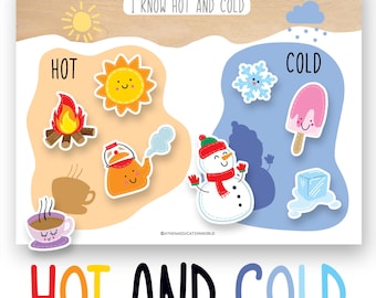 Hot and Cold Toddler Fun, Toddler Activity, Homeschool Printables ...