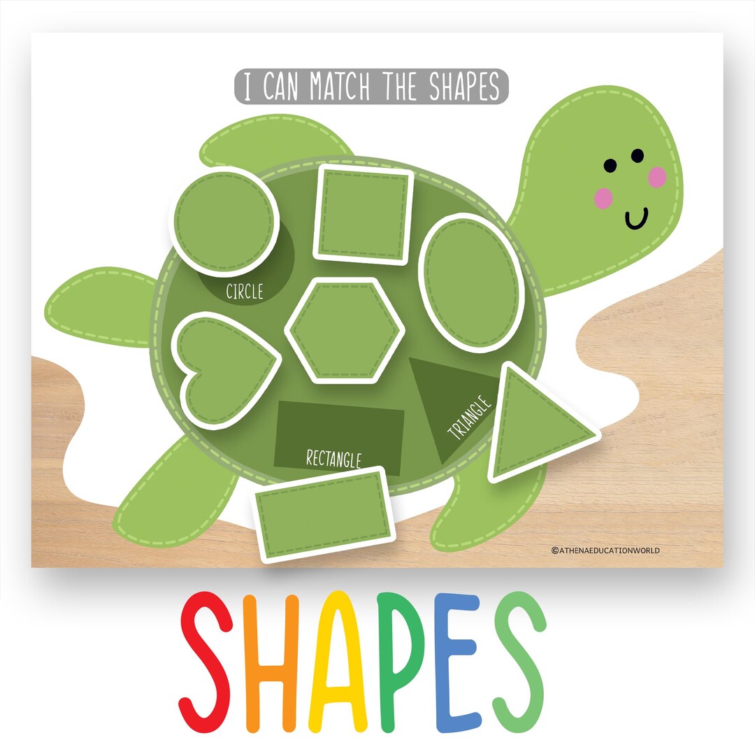 Cute Shape Activity, Shapes Printable Worksheet, Learning Shapes ...