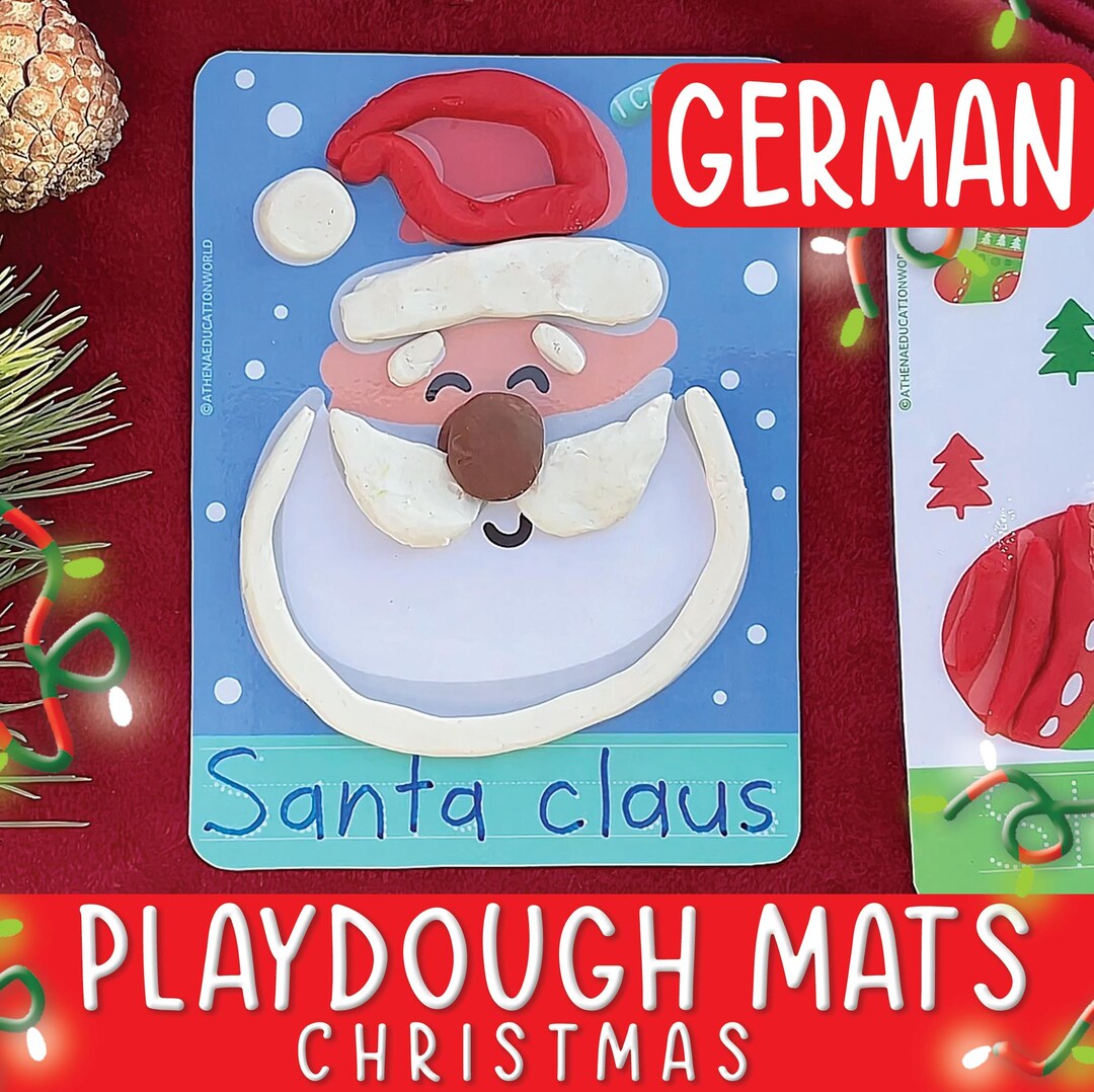 German Christmas Playdough Mats, Toddler Preschool Kindergarten Play ...