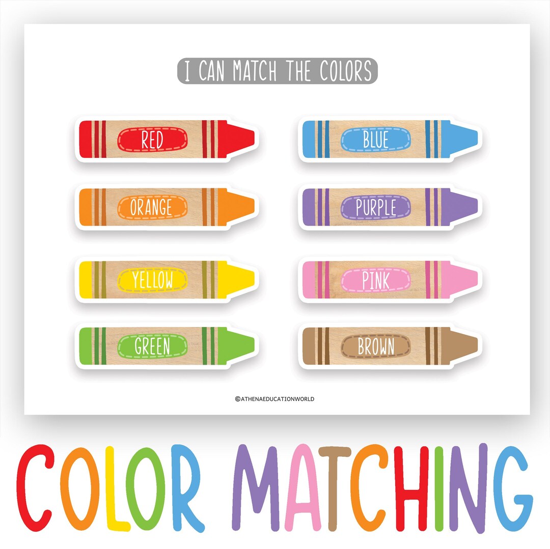 Color Matching Worksheets, Sorting Colors Crayon, Color Sorting ...