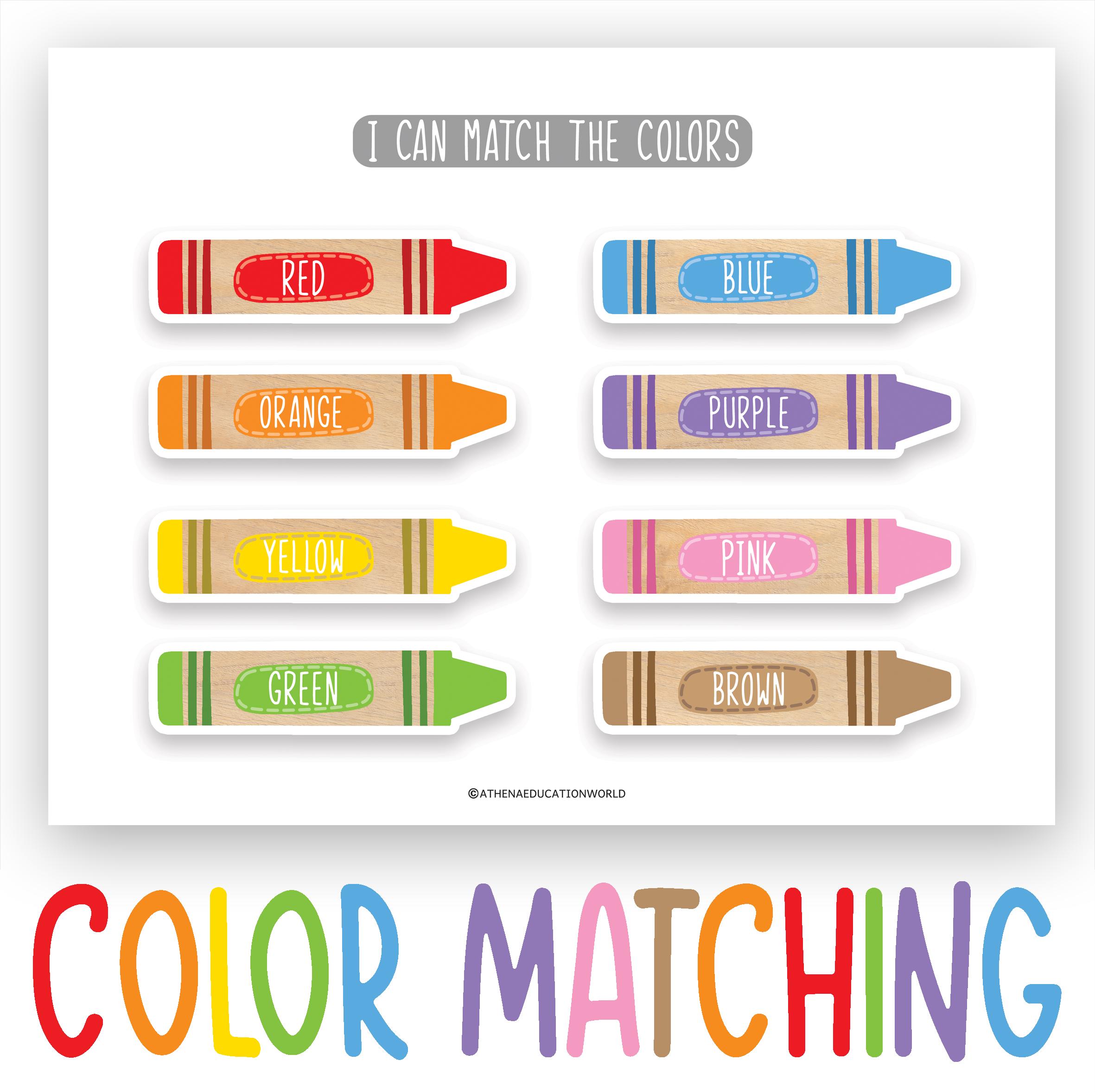 Color Matching Worksheets, Sorting Colors Crayon, Color Sorting ...