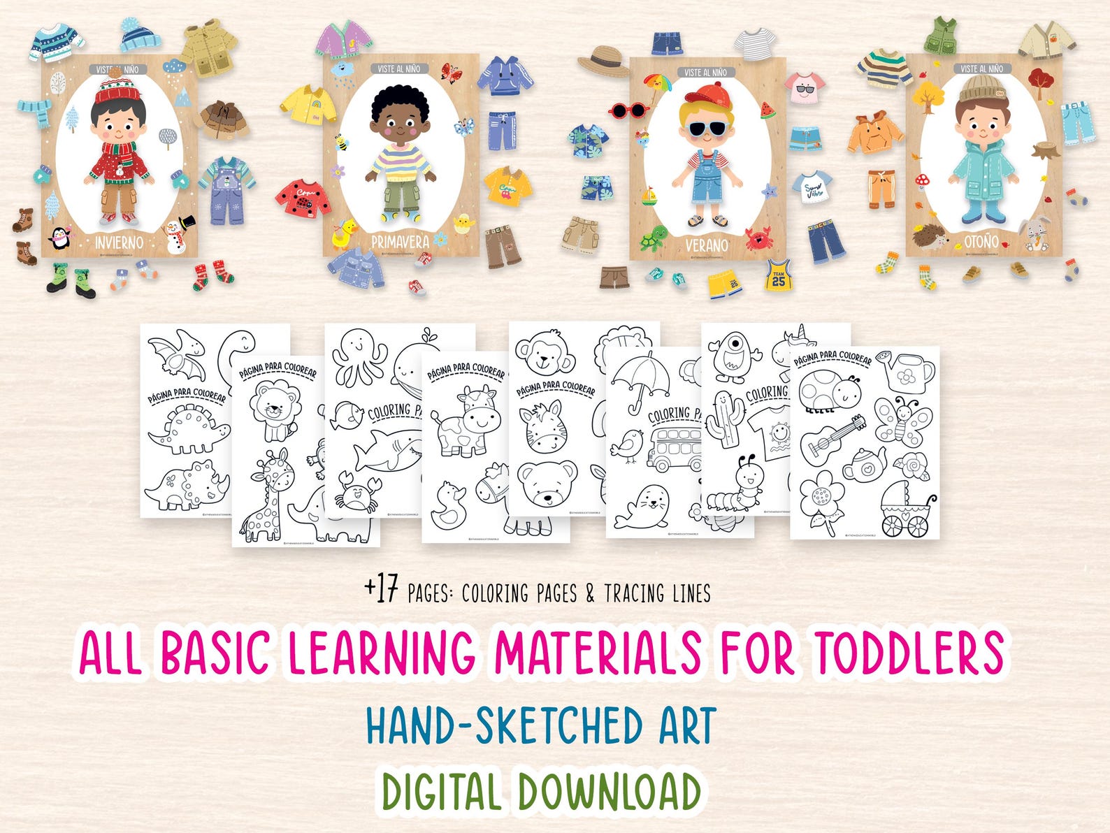 Spanish Busy Book Printable,toddler Learning Binder,homeschool ...