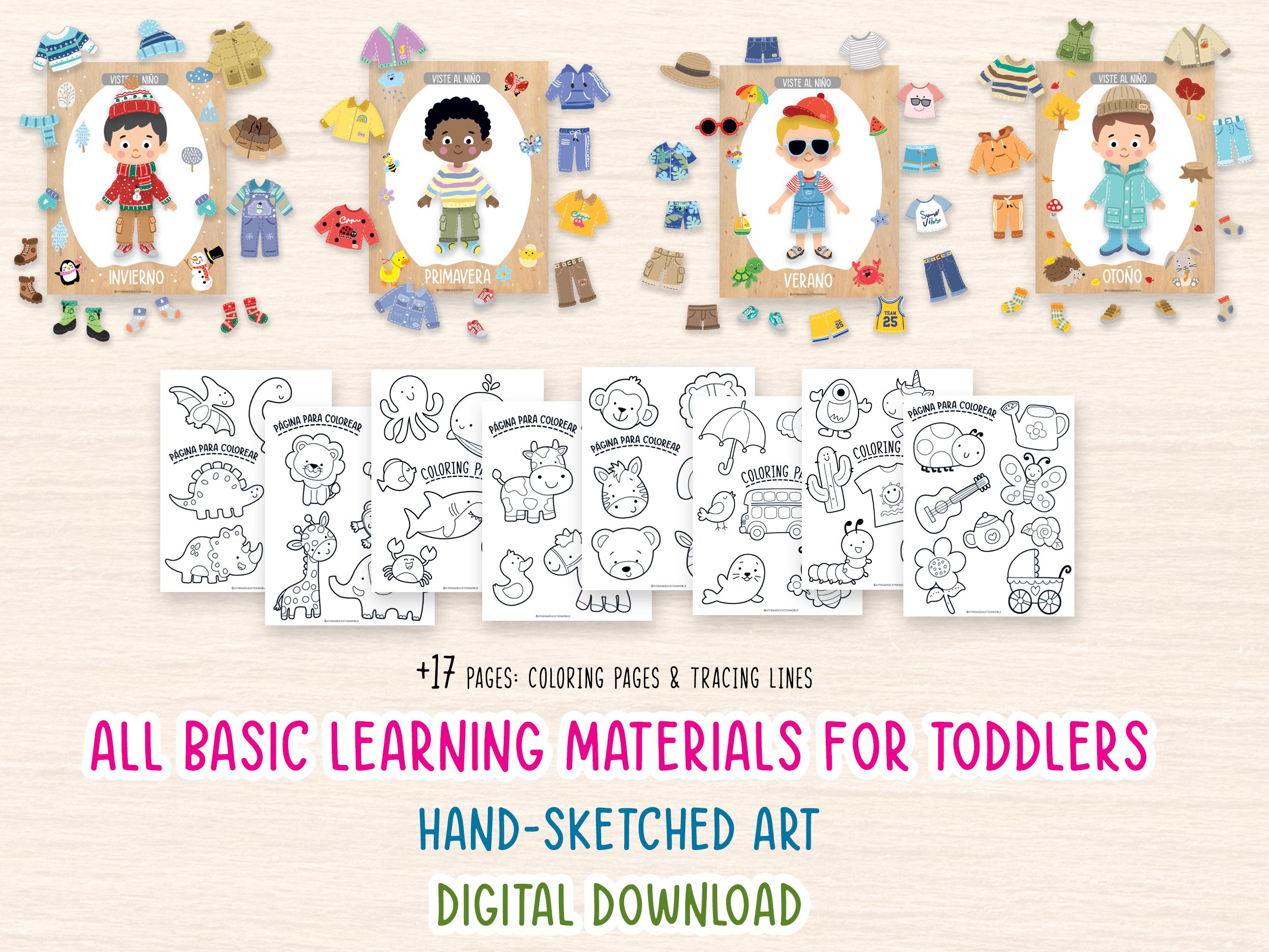 Spanish Busy Book Printable,toddler Learning Binder,homeschool ...