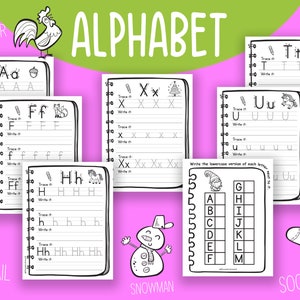 Preschool Pre-k + Kindergarten Alphabet Bundle, +300 Pages Printable ...
