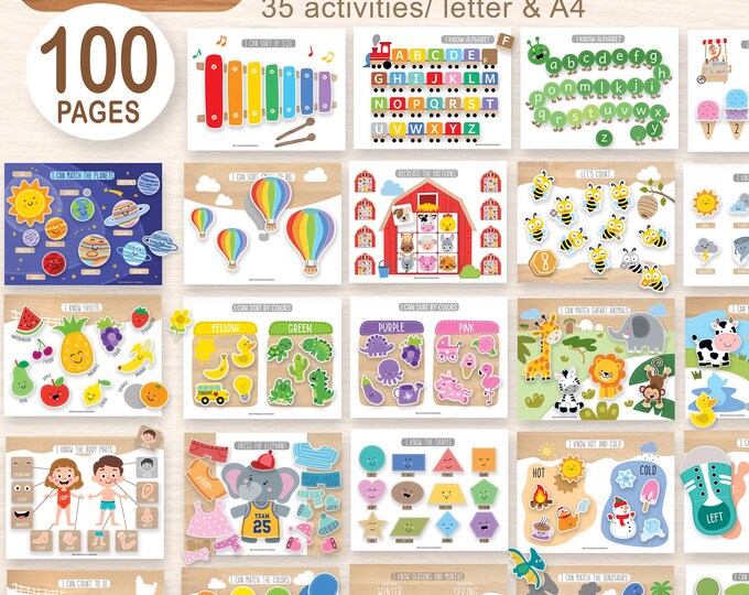 Personalised Velcro Busy Book for Toddlers Quiet Book for Homeschool ...