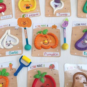 Playdough Mats Vegetables Printable,fun Activity for Kids,popsicle ...