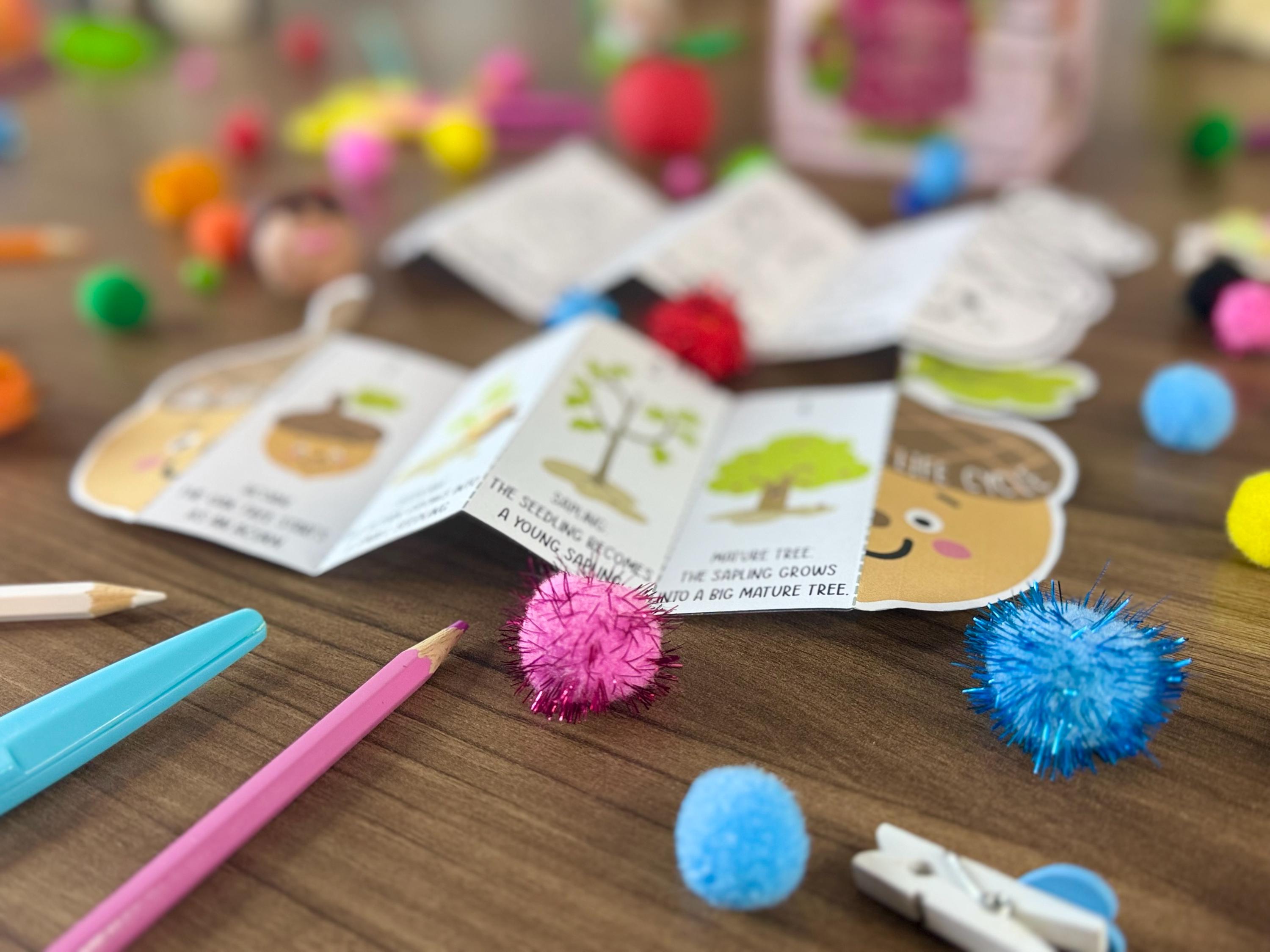 Oak Tree Life Cycle Printable Foldout, Montessori Science Activity ...