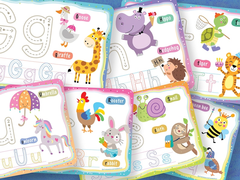 Alphabet Playdough Mats for Kids, Toddler Letter Tracing Mats ...